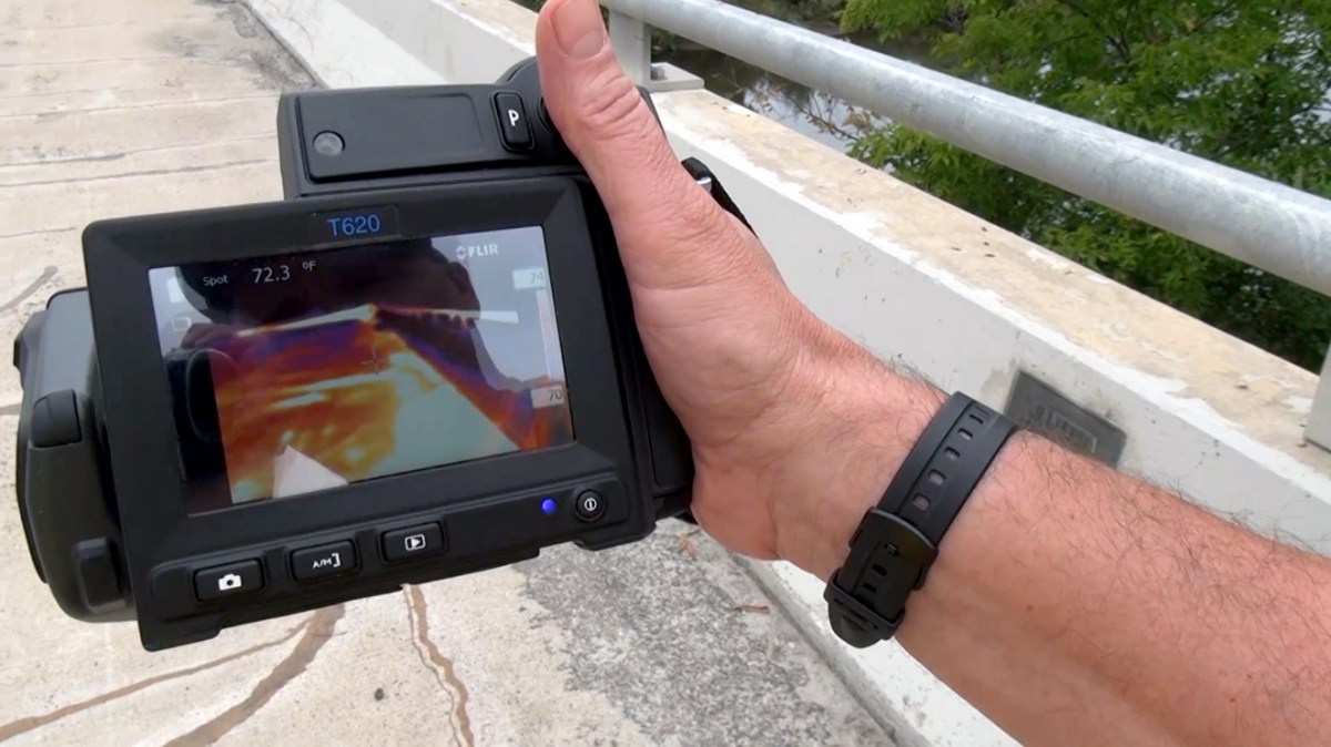 Using an infrared camera to inspect a bridge deck | Crossroads
