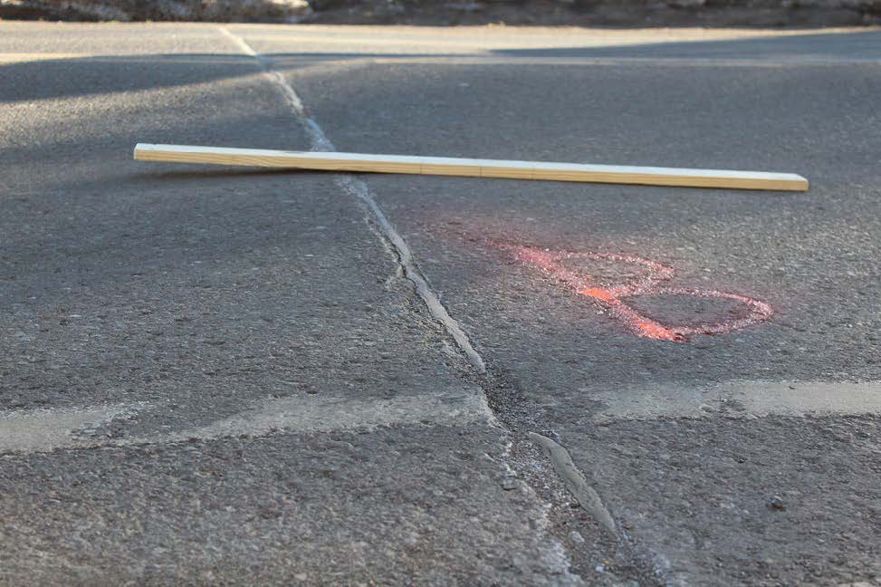 Cracked Asphalt Road